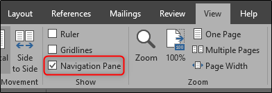 Use the Navigation Pane to Easily Reorganize Microsoft Word Documents
