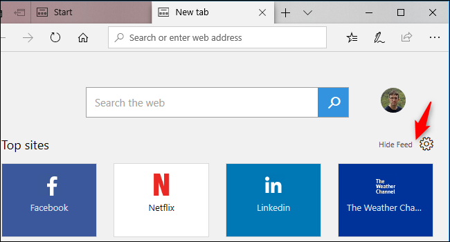How to Disable the Articles on Microsoft Edge's Start and New Tab Pages