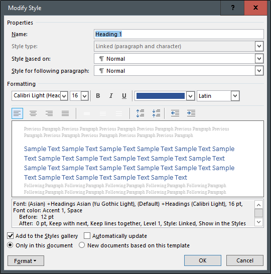 How to Change the Default Heading Styles in Microsoft Word