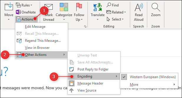 How to Change the Character Encoding in Outlook