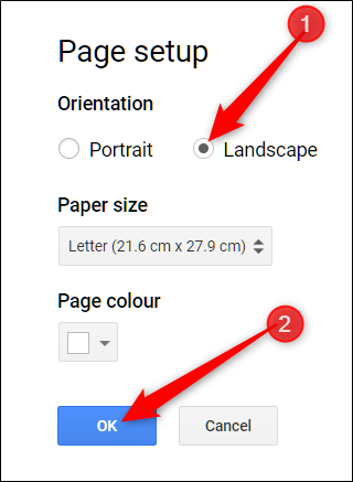 How to Change Page Orientation in Google Docs