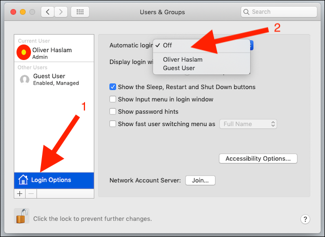 How to Log Into Your Mac Automatically Without a Password