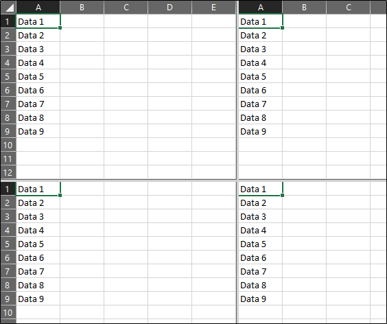 How to Use Excel's Split Screen Function