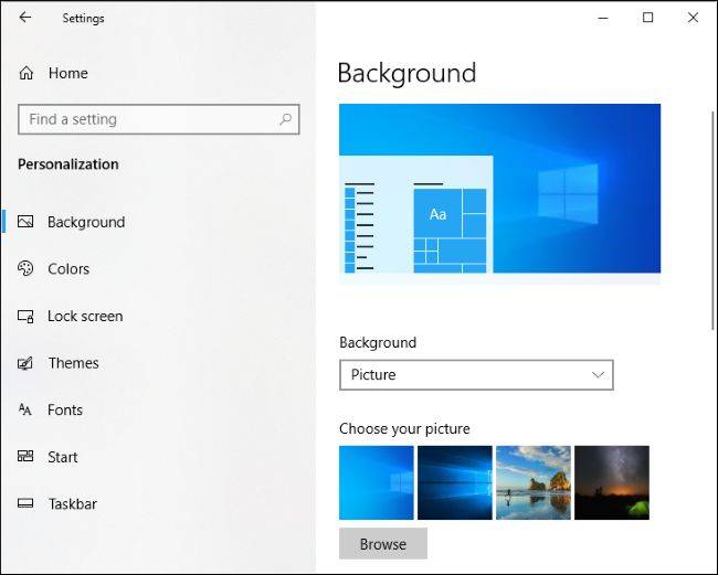 How to Get Windows 10's Old Default Desktop Background Back
