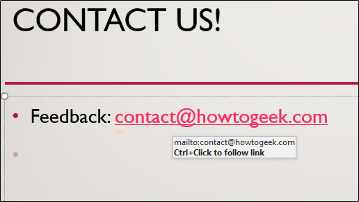How to Create a Mailto Hyperlink in PowerPoint