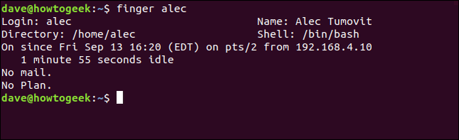 How to Use the finger Command on Linux