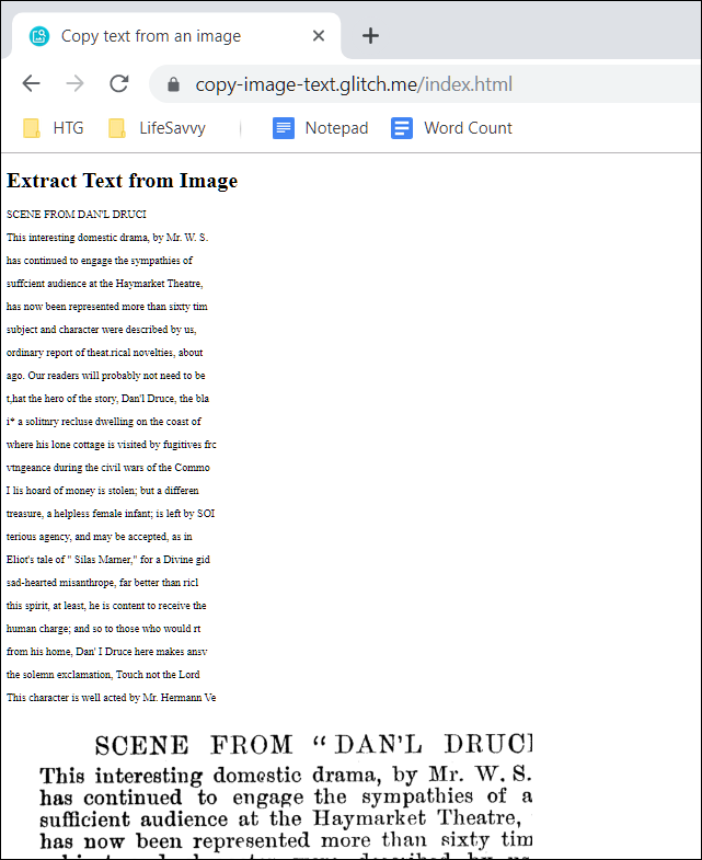 How to Scrape Text from an Image in Chrome