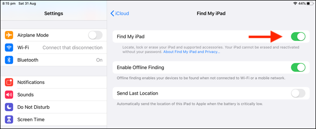 How to Turn Find My iPad On or Off