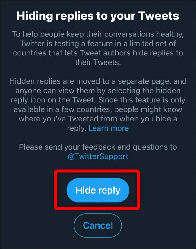 How to Hide Twitter Replies