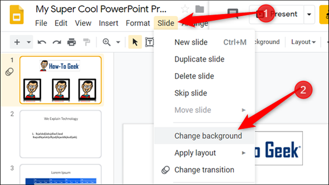 How to Change the Background in Google Slides