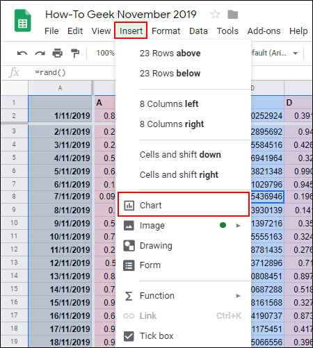 How to Make a Graph in Google Sheets