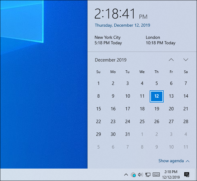 How to See Multiple Time Zone Clocks on Windows 10's Taskbar