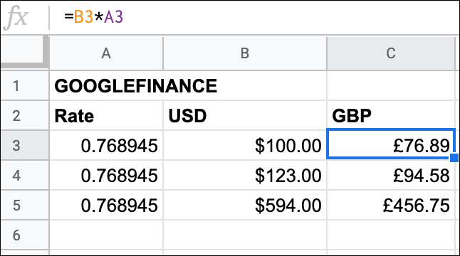 How to Convert Currency in Google Sheets