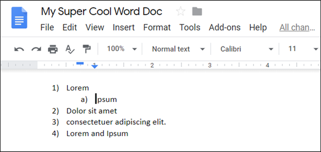 How to Create Multilevel Lists in Google Docs
