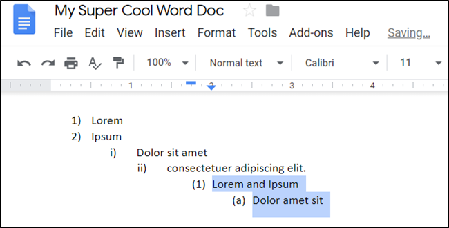 How to Create Multilevel Lists in Google Docs