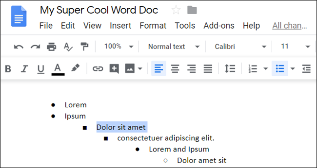 How to Create Multilevel Lists in Google Docs
