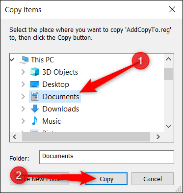 How to Add "Move to" or "Copy to" to Windows 10's Context Menu