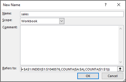 How to Create a Dynamic Defined Range in Excel