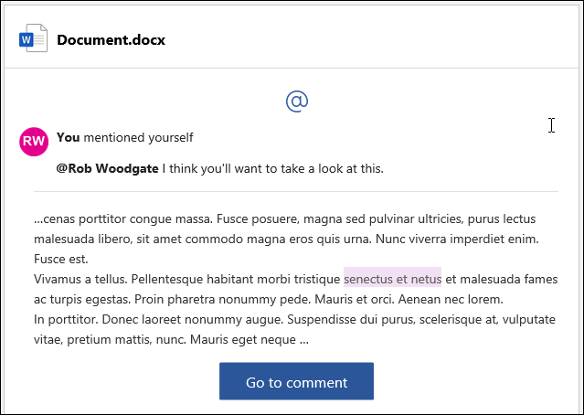 How to Use Mentions in Microsoft Office 365 Comments