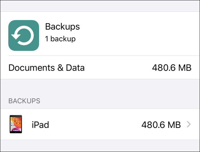 ipad icloud backup