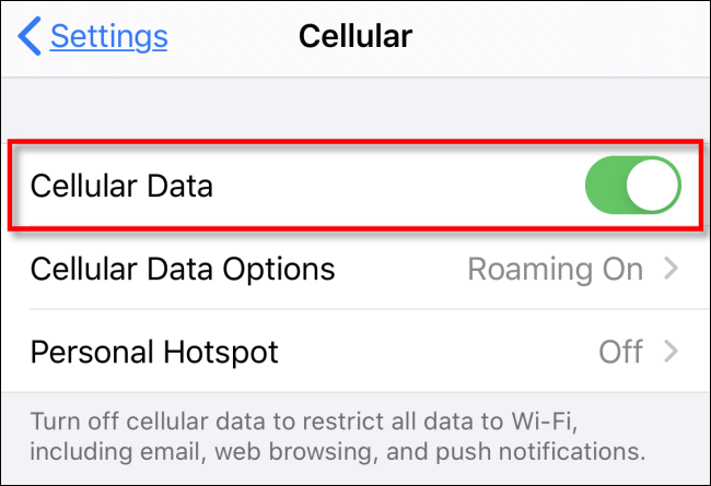 How to Turn Off Cellular Data on an iPhone or iPad