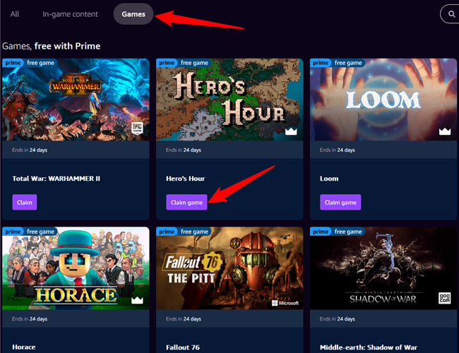How to Claim Your Free Games and In-Game Items From Prime Gaming