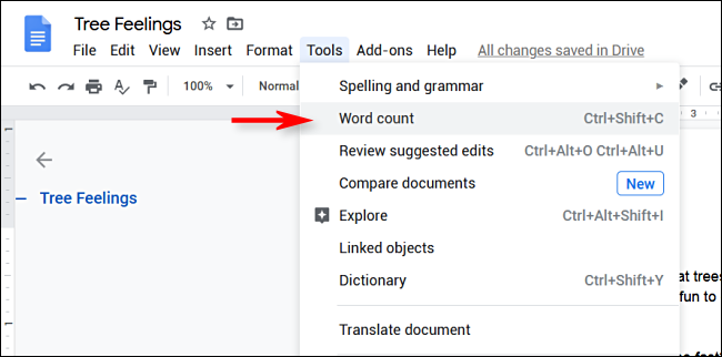 How to Always Display the Word Count in Google Docs