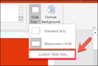 change powerpoint size