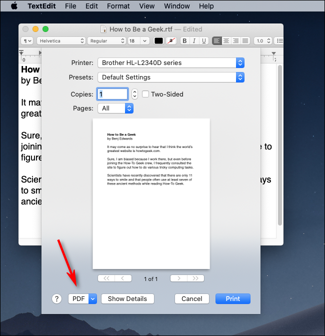 How to Print to PDF on Mac