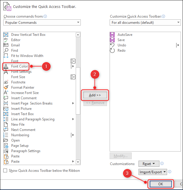 How to Customize the Quick Access Toolbar in Microsoft Office Apps