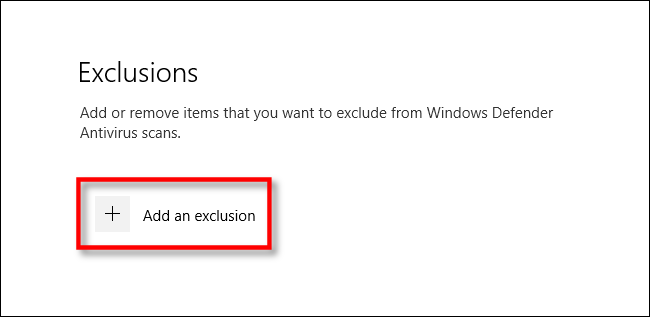 How to Add Exclusions in Windows Defender on Windows 10