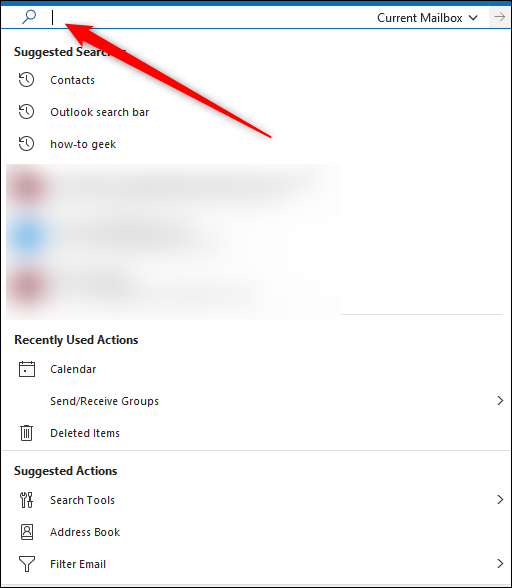 How to Use Microsoft Outlook's New Search Box