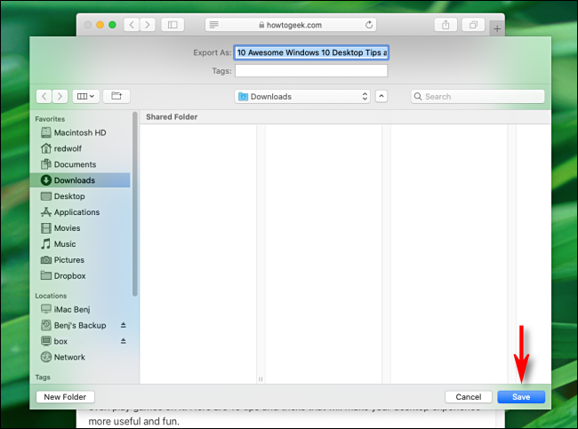 How to Save a Web Page as a PDF in Safari on Mac