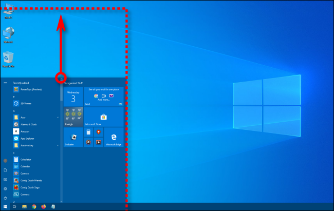 How to Resize Your Start Menu in Windows 10