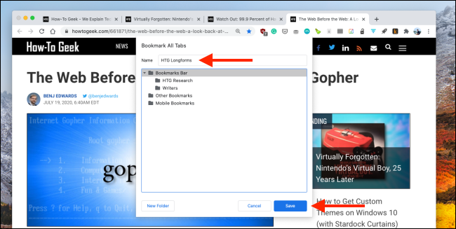 How to Save Google Chrome Tabs for Later