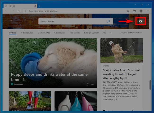 How to Hide the Article Feed on Microsoft Edge's New Tab Page