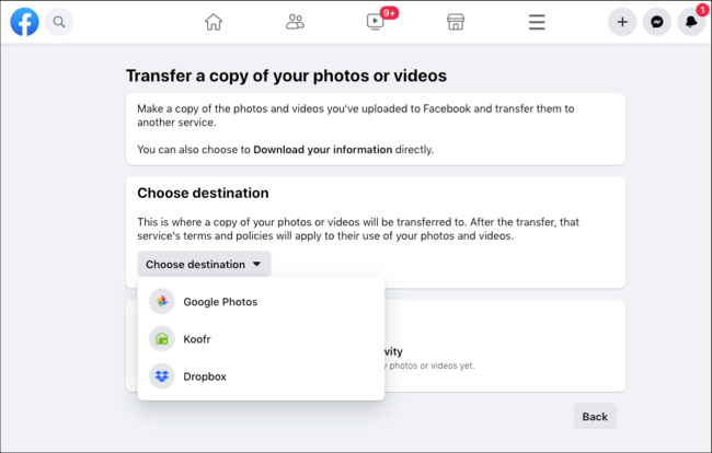 How to Transfer Your Facebook Photos and Videos to Dropbox