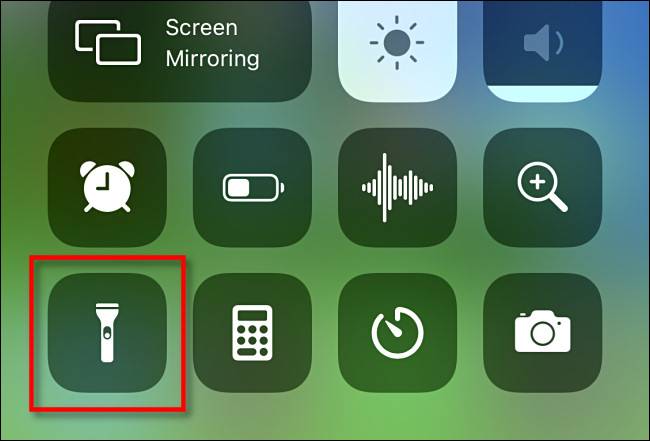 flashlight icon iphone se