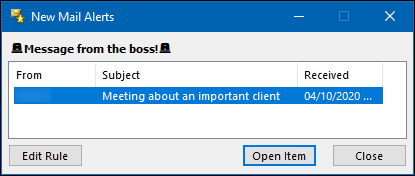 How to Customize Alert Messages for Specific Emails in Outlook