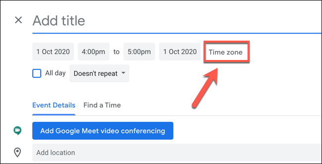 How to Set Different Time Zones in Google Calendar