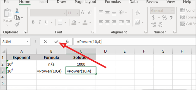 How to Use Exponents in Excel