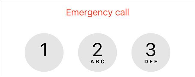 emergency call button iphone