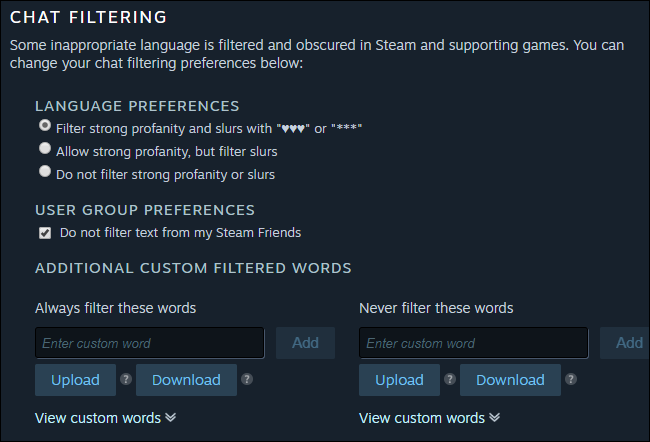 How to Disable Steam's Chat Filter (or Customize It)