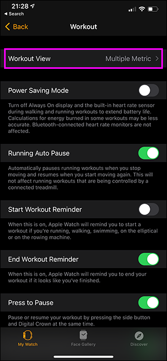 How to Customize the Workout Stats You See on a Apple Watch