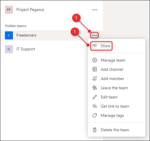 How to Show, Hide, and Pin Teams and Channels in Microsoft Teams