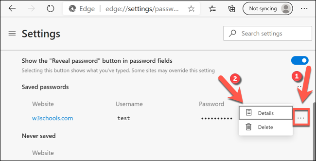 How to Add, Edit, or Delete Saved Passwords in Microsoft Edge