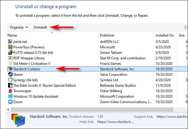 How to Uninstall an Application on Windows 10