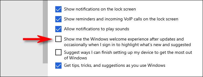 How to Disable the Welcome Experience After Windows 10 Updates