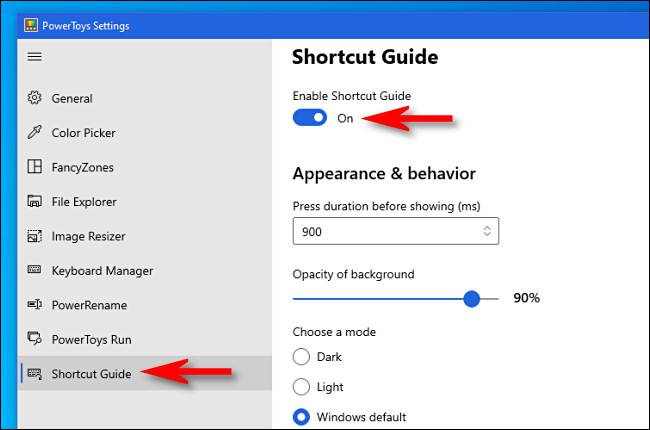 Get an On-Screen Windows Key Shortcut Guide on Windows 10