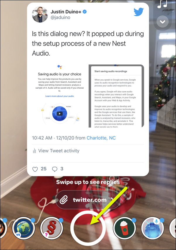 How to Share Tweets to Snapchat Stories